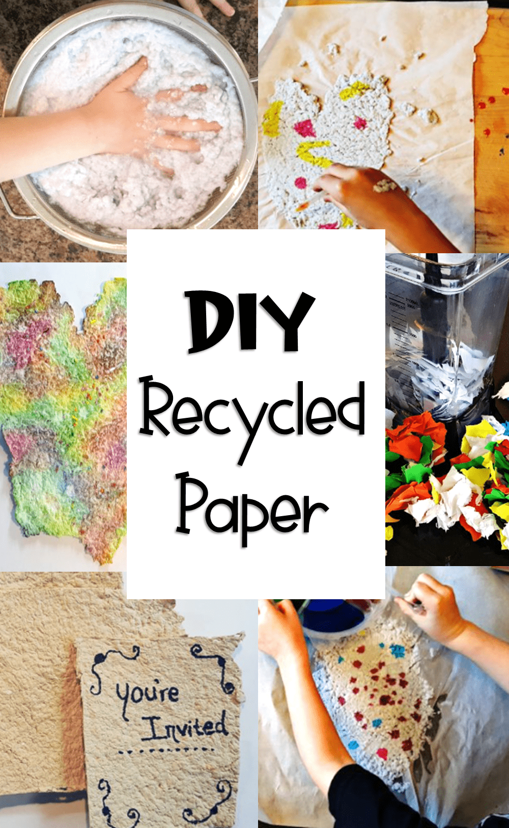 Easy DIY Recycled Crafts for Kids Making Recycled Paper