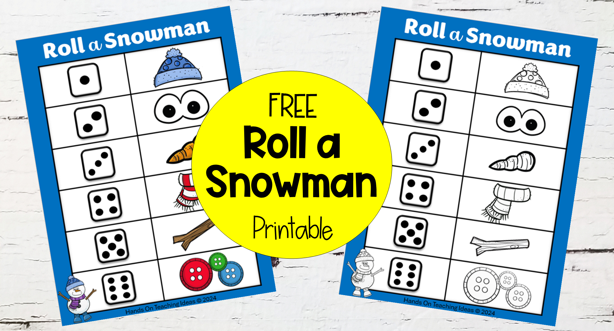 Free Roll a Snowman Game
