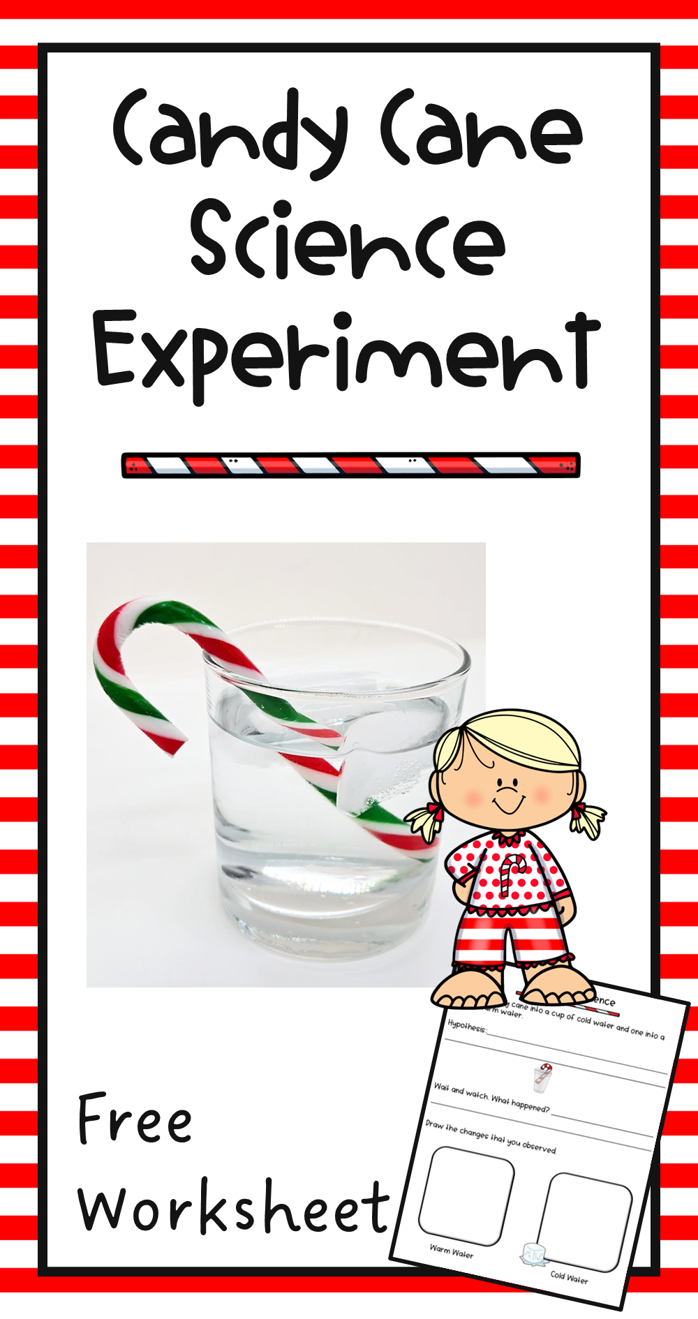 Easy Science Projects with Candy Canes (Free Worksheet)