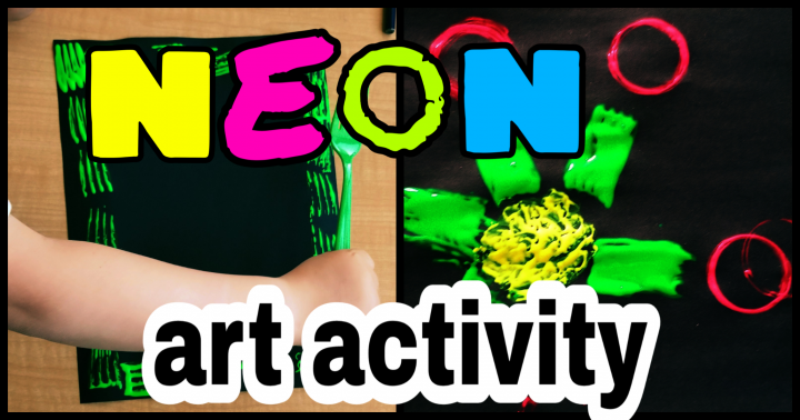 Neon Glow Painting for Kids - Hands-On Teaching Ideas - Kindergarten ...