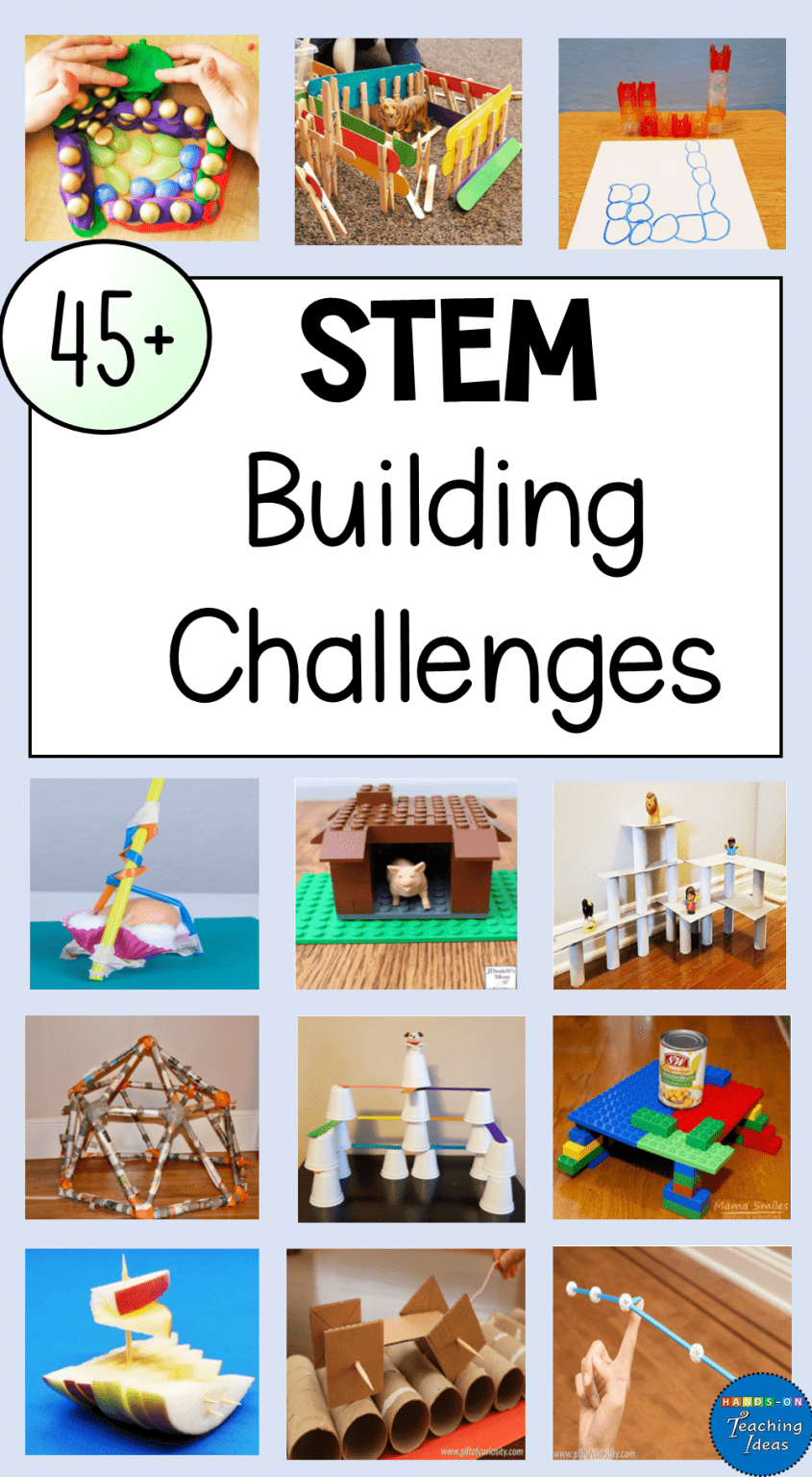 45+ STEM Challenge Ideas for Kids to do at Home or School