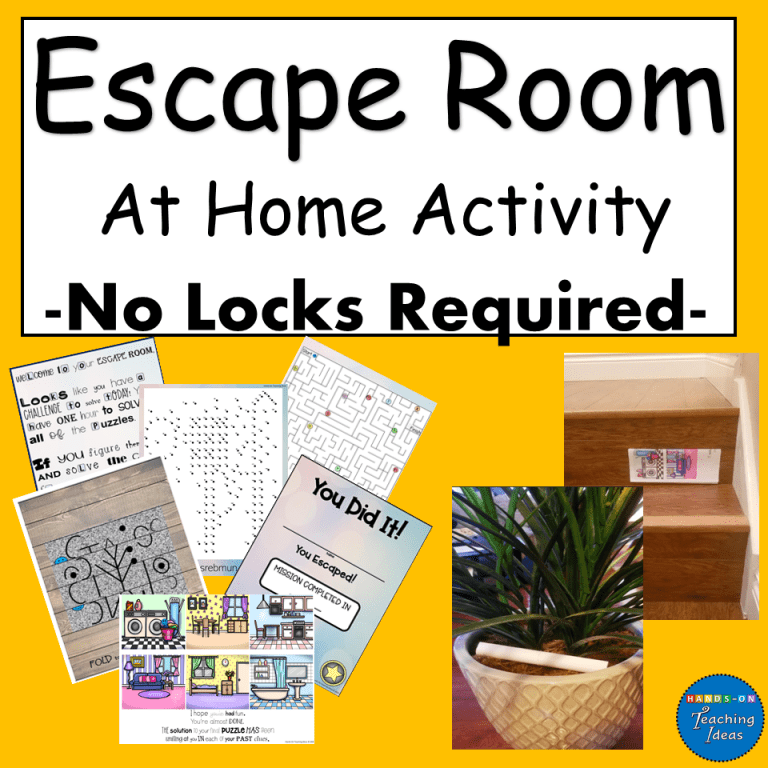 DIY Escape Room "Around the House" Print and Go - Hands-On Teaching Ideas