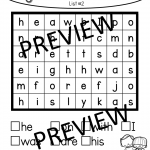 High Frequency Sight Words - Word Searches - Set #1 - Hands-On Teaching ...