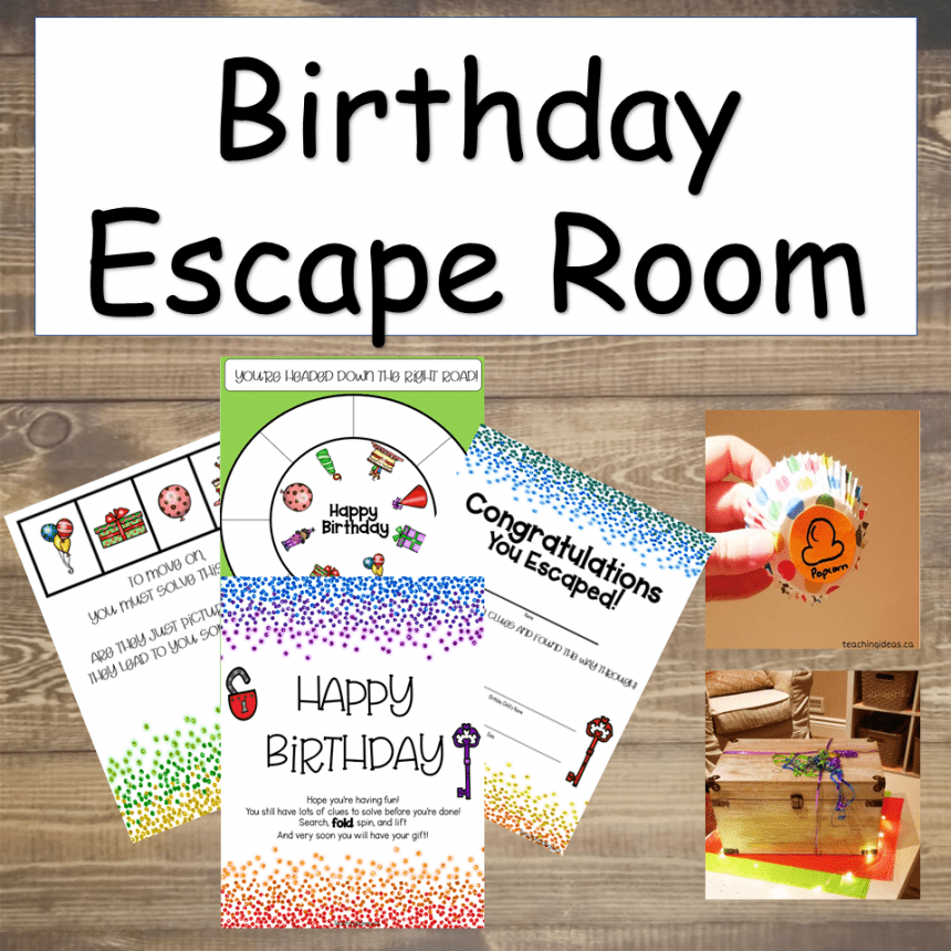 Birthday Party Escape Room - Starter Kit - Hands-On Teaching Ideas