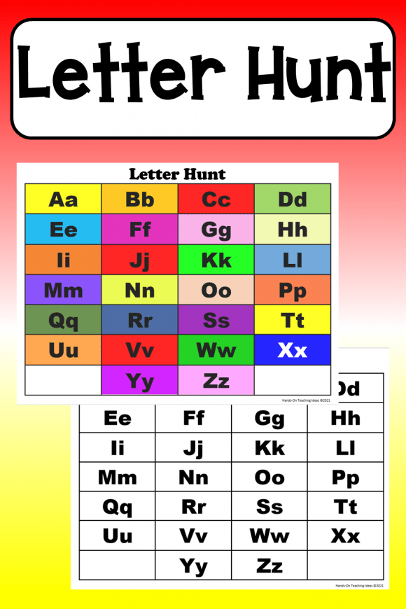 Freebie! Letter Hunt 2 - Hands-On Teaching Ideas