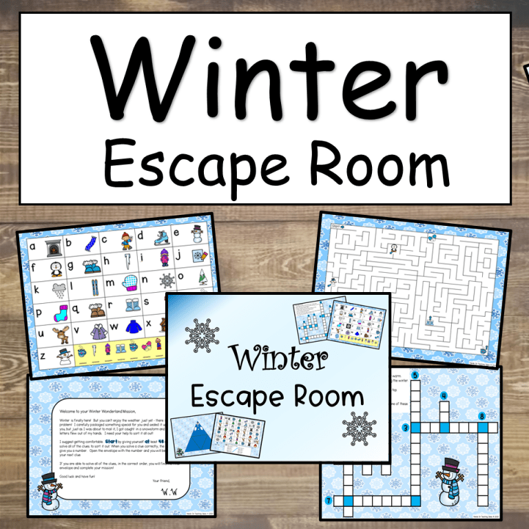 Winter Escape Room Game/Puzzle - Hands-On Teaching Ideas