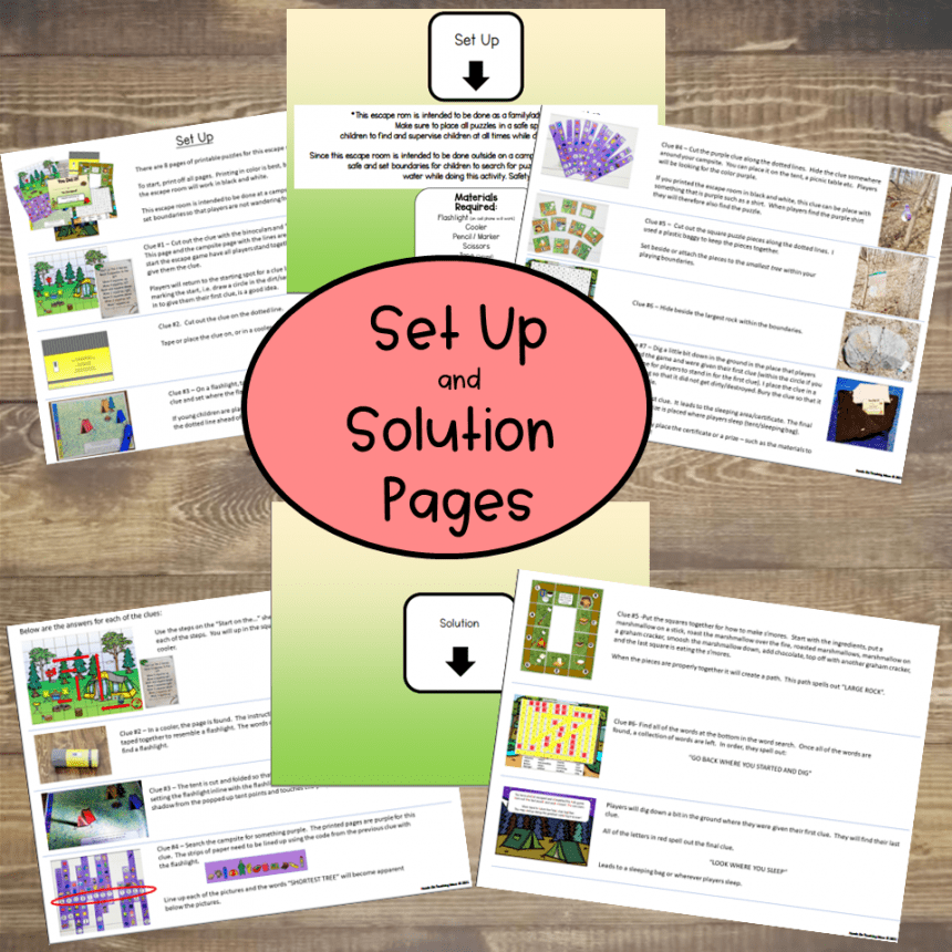 Camping Theme Escape Room - Camping Trip Activity - Hands-On Teaching Ideas