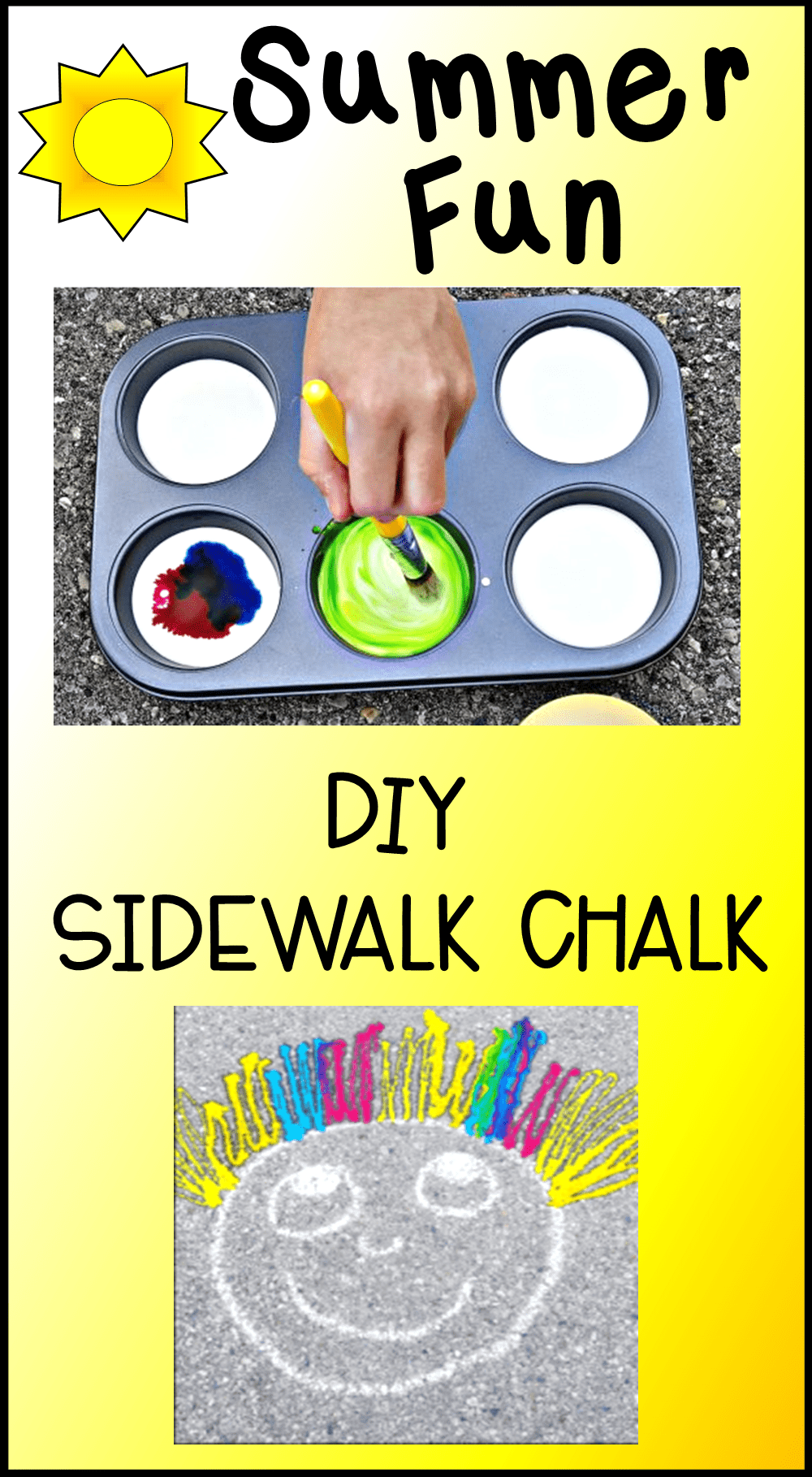 Easy DIY Liquid Sidewalk Chalk for Kids - Hands-On Teaching Ideas