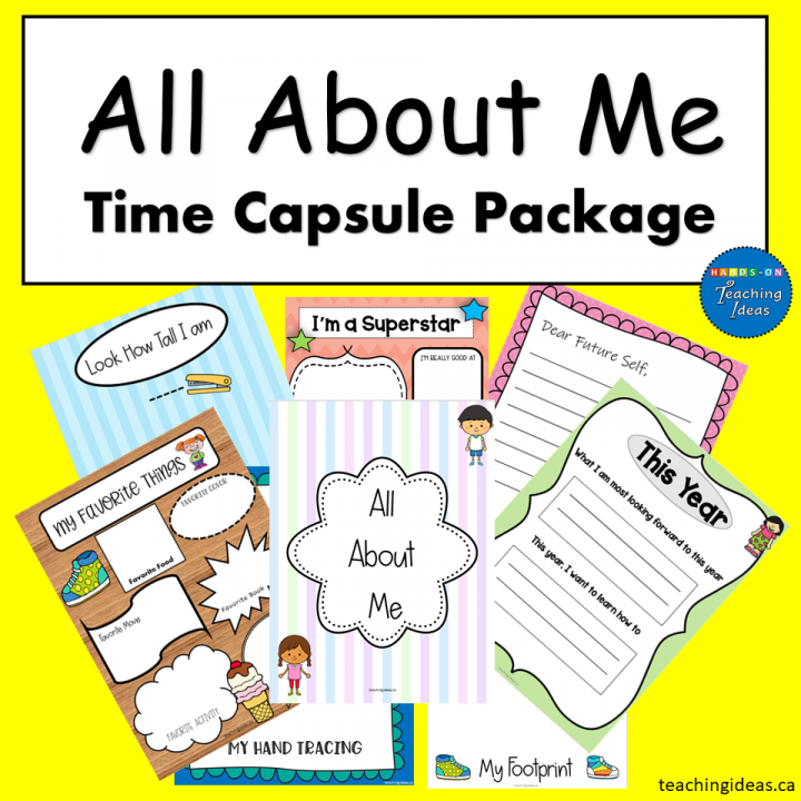 All About Me Time Capsule Package - Hands-On Teaching Ideas