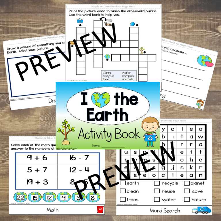 Earth Day - I Love the Earth Activity Flip Book - Hands-On Teaching Ideas