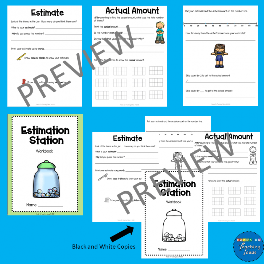 Estimation Station Activity Worksheets - Hands-On Teaching Ideas