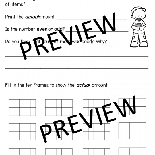 Estimation Station Activity Worksheets - Hands-On Teaching Ideas