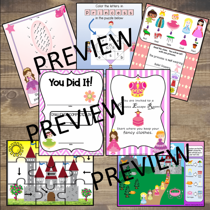 Princess Fairy Tale Escape Room Activity - Hands-On Teaching Ideas