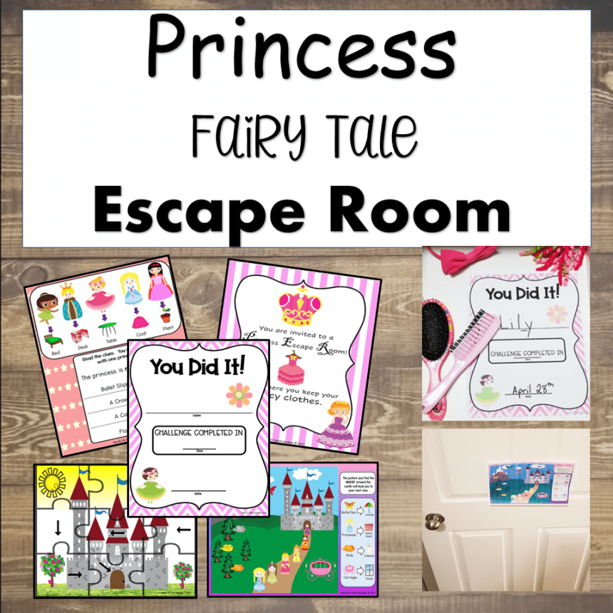 Princess Fairy Tale Escape Room Activity - Hands-On Teaching Ideas