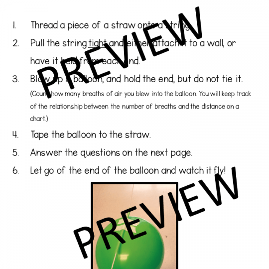 Balloon Rocket Scientific Method Experiment - Hands-On Teaching Ideas