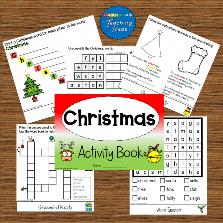 Christmas Activities Math and Writing Flip Book - Hands-On Teaching Ideas
