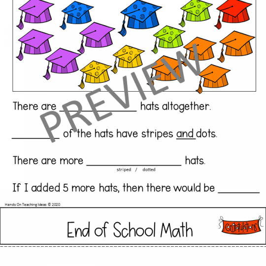 End of Year Activities Math and Language Flip Book - Hands-On Teaching ...