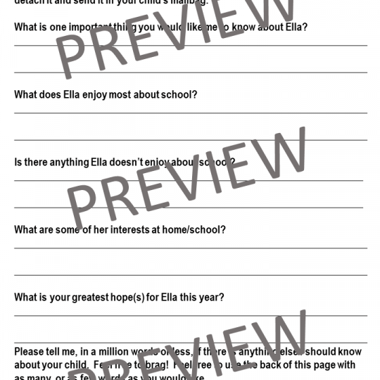 Welcome Back to School Parent Information Template Flip Book - Hands-On ...