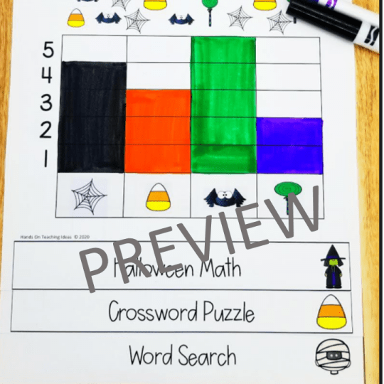Halloween Activities Math and Language Flip Book - Hands-On Teaching Ideas