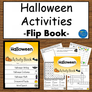 Halloween Activities Math and Language Flip Book - Hands-On Teaching Ideas