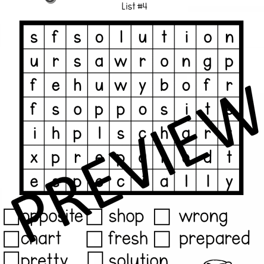 High Frequency Words (Sight Words) Word Searches - Set #10 - Hands-On ...