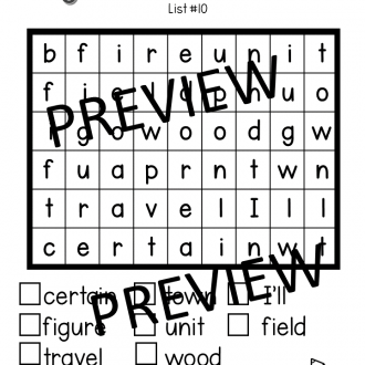High Frequency Words (Sight Words) Word Searches Set #4 - Hands-On ...
