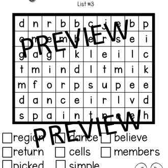 High Frequency Words (Sight Words) Word Searches Set #6 - Hands-On ...