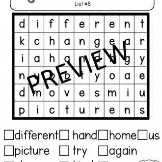 High Frequency Words (Sight Words) Word Searches Set #2 - Hands-On ...