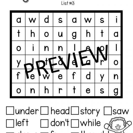 High Frequency Words (Sight Words) Word Searches Set #3 - Hands-On ...