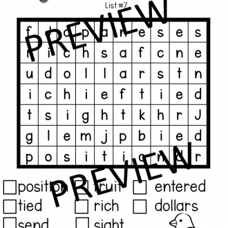 High Frequency Words (Sight Words) Word Searches Set #9 - Hands-On ...