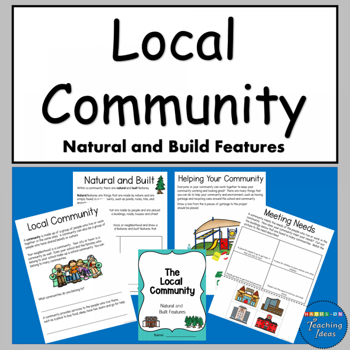 Local Community Social Studies Built and Natural Features - Hands-On ...