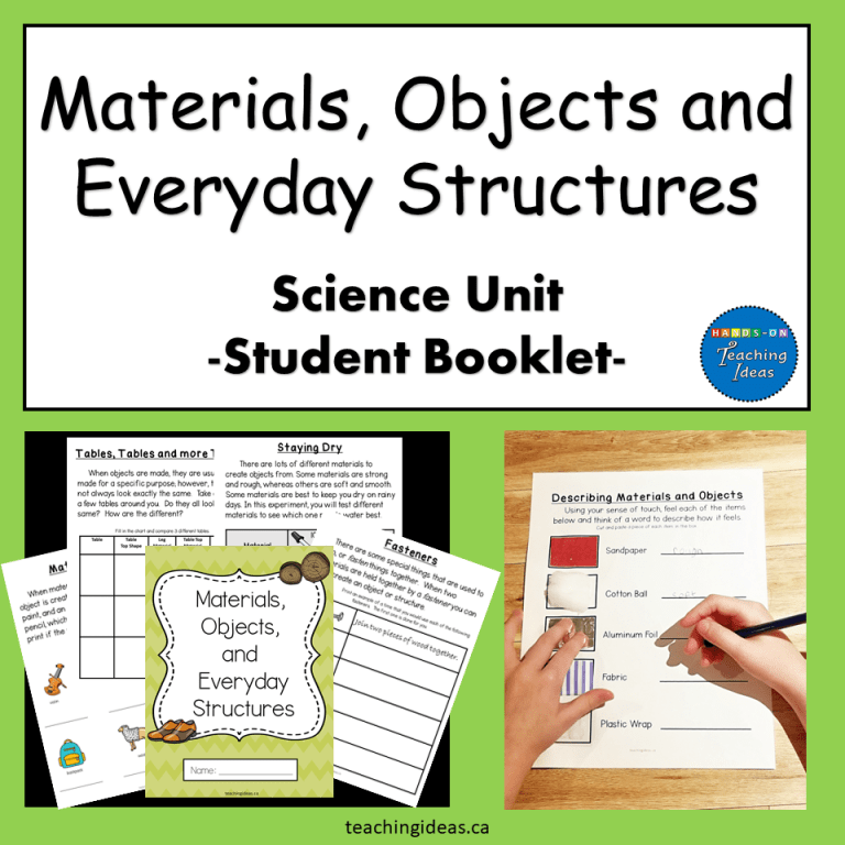 Materials, Objects and Everyday Structures - Hands-On Teaching Ideas