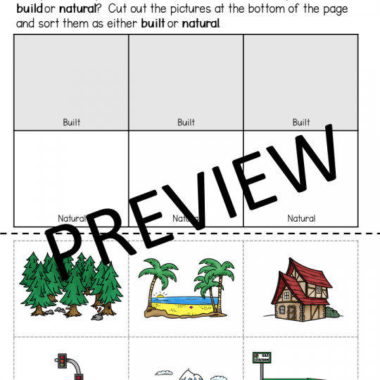 Local Community Social Studies Built and Natural Features - Hands-On ...