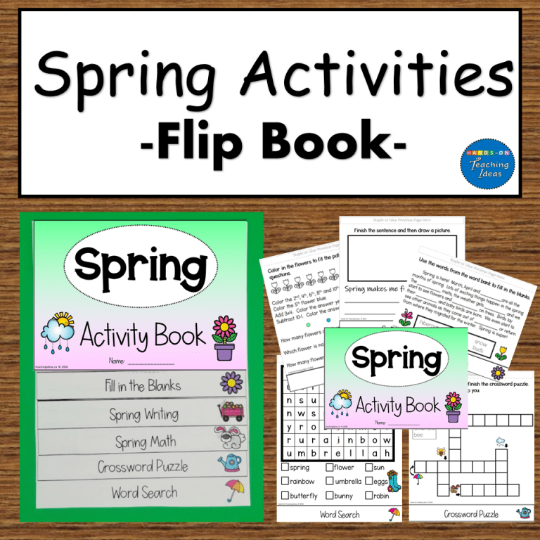 Summer Packet Activity Flip Book - Hands-On Teaching Ideas