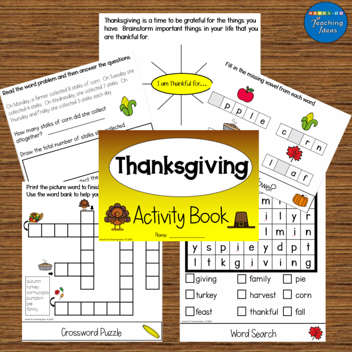 Thanksgiving Activities Math and Language Flip Book - Hands-On Teaching ...