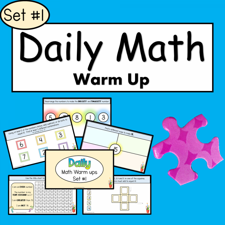 Daily Math Warm Ups Math Talks Month Bundle - Hands-On Teaching Ideas