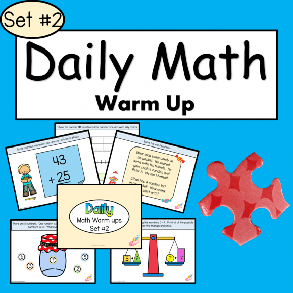 Daily Math Warm Ups Math Talks Month Bundle - Hands-On Teaching Ideas