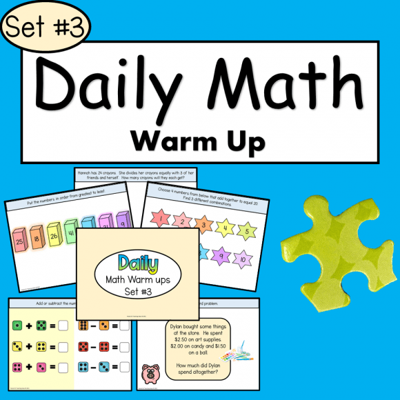 Daily Math Warm Ups Math Talks Month Bundle - Hands-On Teaching Ideas