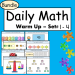 Daily Math Warm Ups Math Talks Month Bundle - Hands-On Teaching Ideas