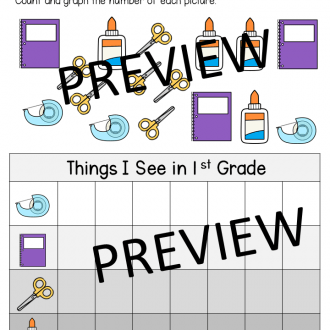 Back to School 1st Grade Math Review Pack - Hands-On Teaching Ideas