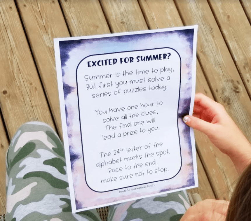 Summer Escape Room for Kids - Hands-On Teaching Ideas