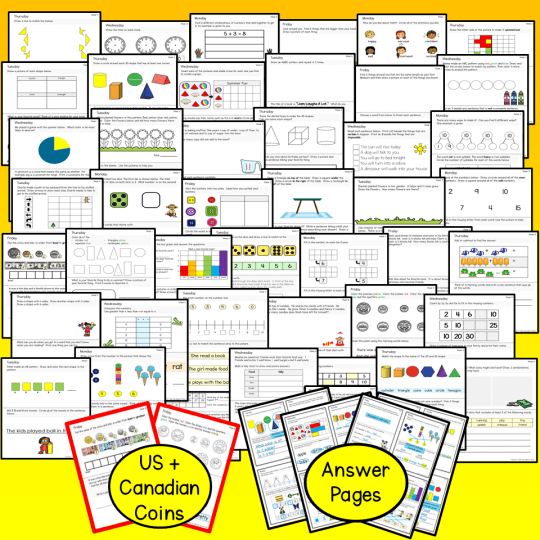 Summer Review Packet Kindergarten into 1st Grade - Hands-On Teaching Ideas