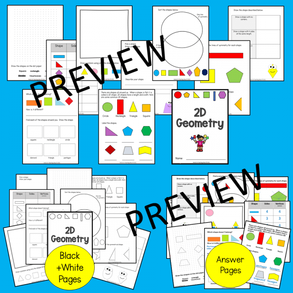 2D Shapes Geometry Math Unit - Hands-On Teaching Ideas