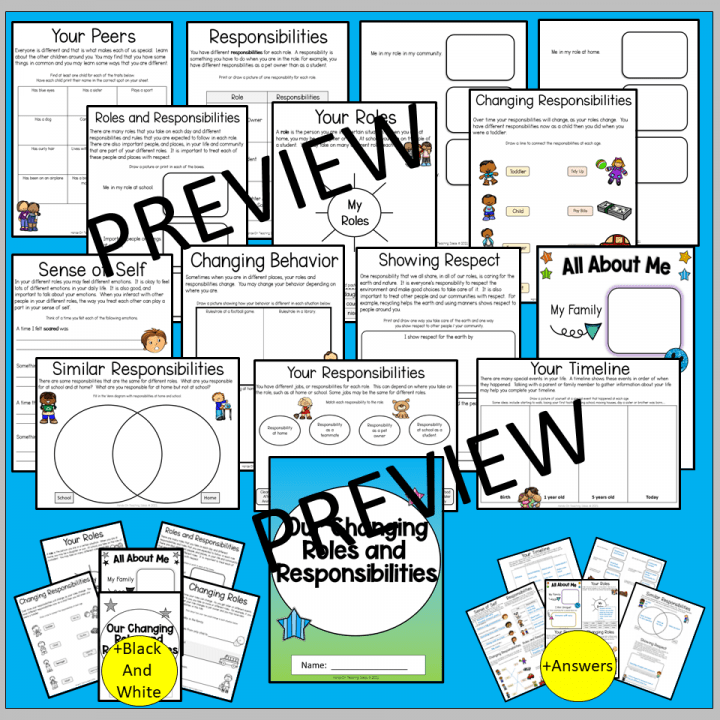 1st Grade Social Studies Our Changing Roles and Responsibilities ...