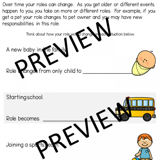 1st Grade Social Studies Our Changing Roles and Responsibilities ...