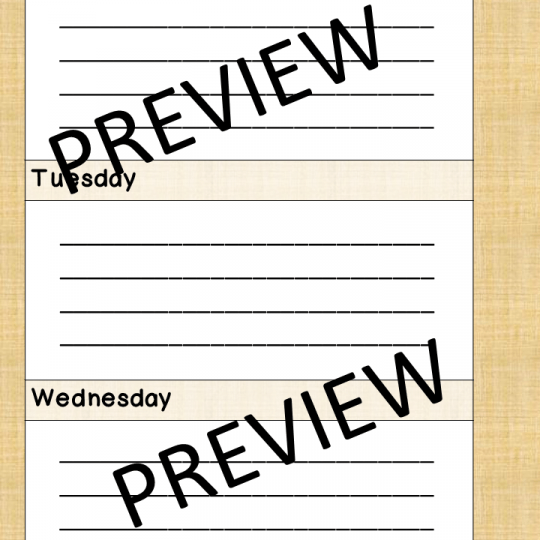 Student Planner Weekly Calendar Template - Hands-On Teaching Ideas