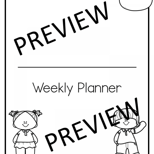 Student Planner Weekly Calendar Template - Hands-On Teaching Ideas