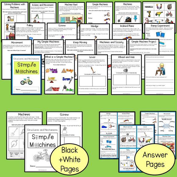 Simple Machines Unit - Student Booklet - Hands-On Teaching Ideas
