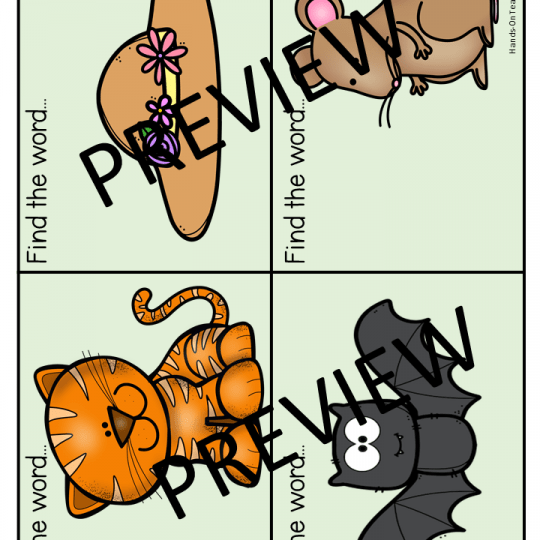 Word Families + Phonemic Awareness Hands-On Activities - Hands-On ...