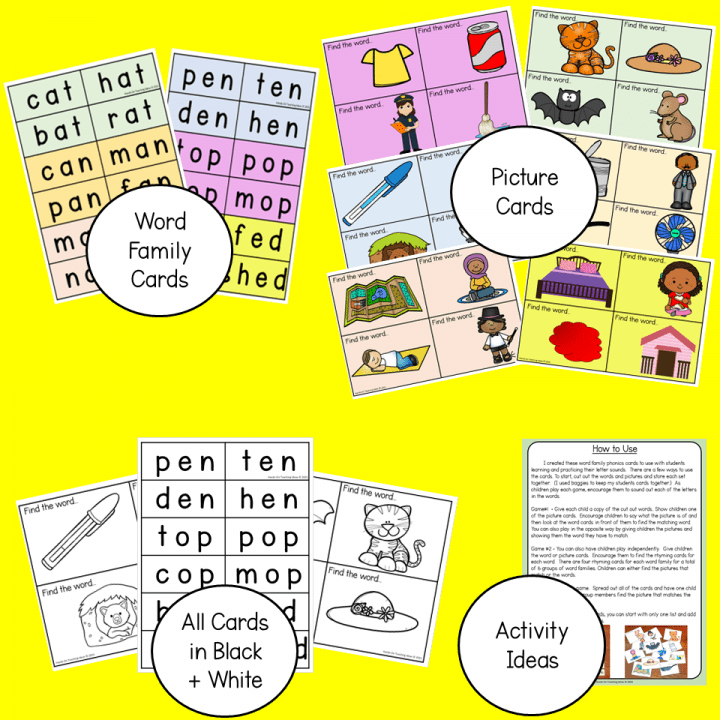 Word Families + Phonemic Awareness Hands-On Activities - Hands-On ...